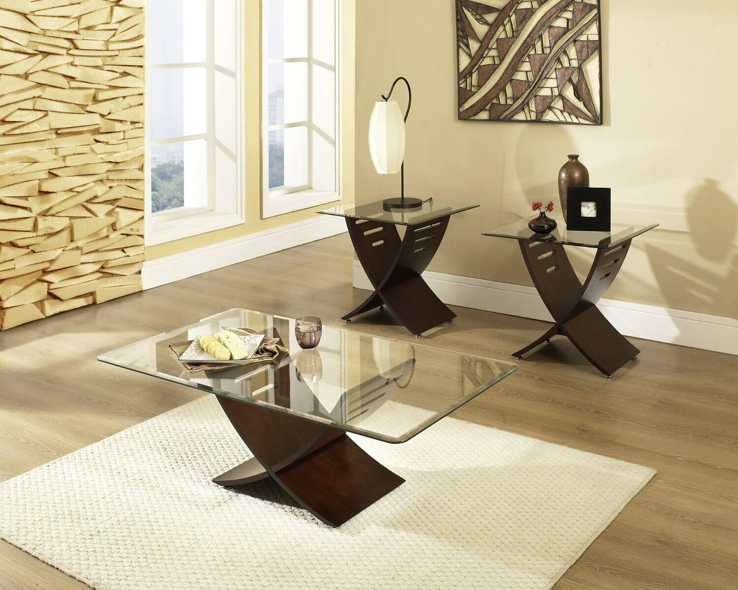 Stylist Wooden Centre Table Designs With Glass Top