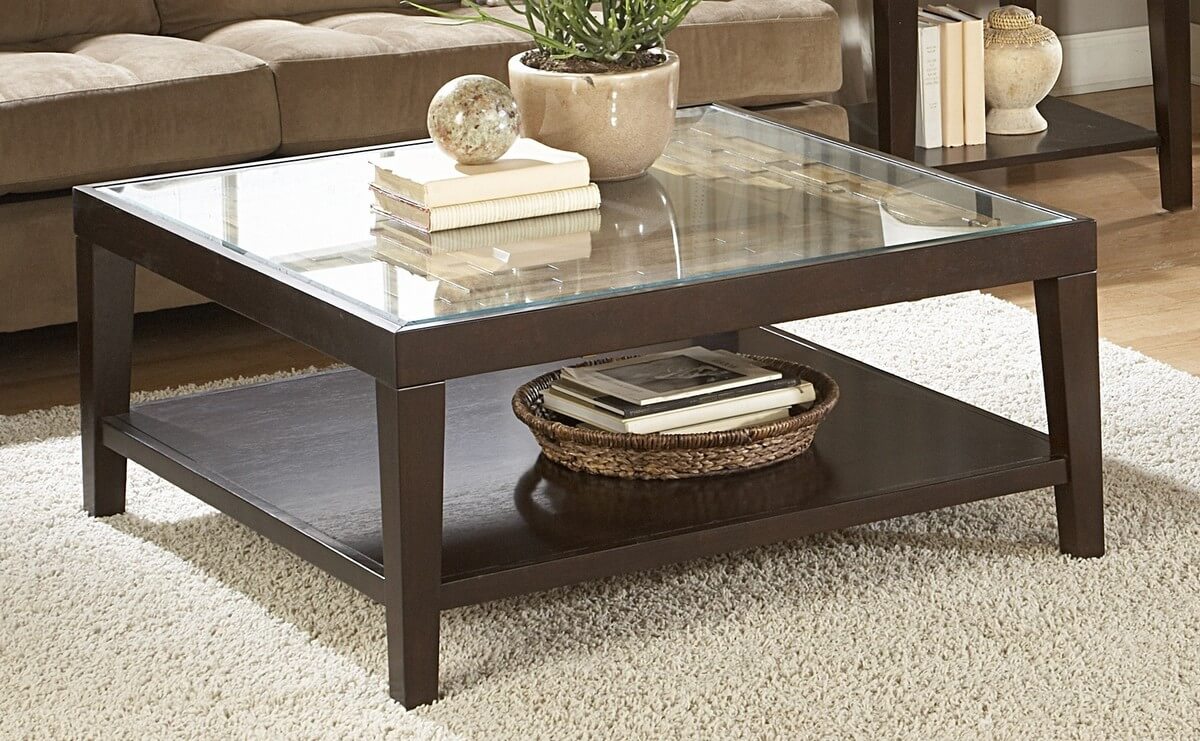 Stylist Wooden Centre Table Designs With Glass Top