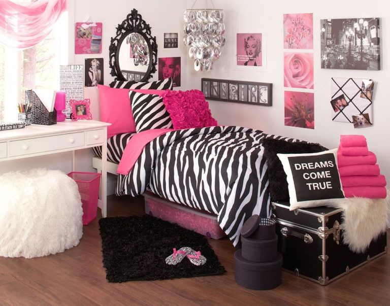 Enchanting Teenage Zebra Bedroom Design Ideas