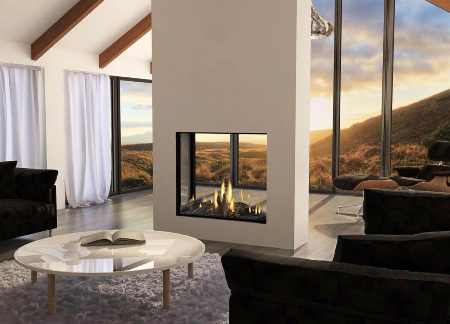 Most Beautiful and Decorative Double Sided Fireplace