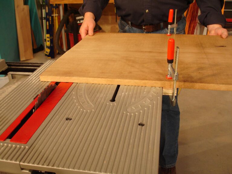 Know how to square lumber with a table saw safely