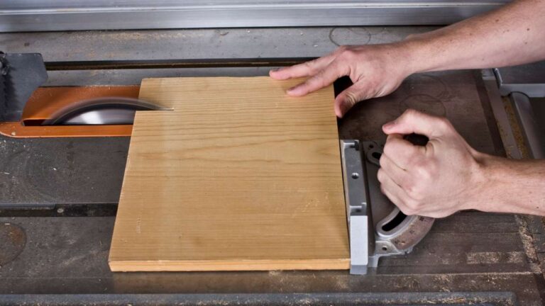 Know how to square lumber with a table saw safely