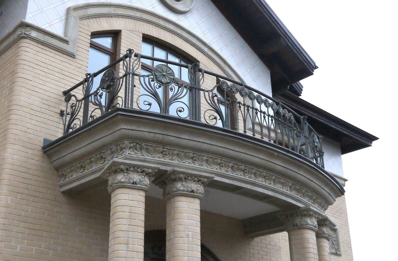 Vintage Style Home with Custom Metal Balcony Railings