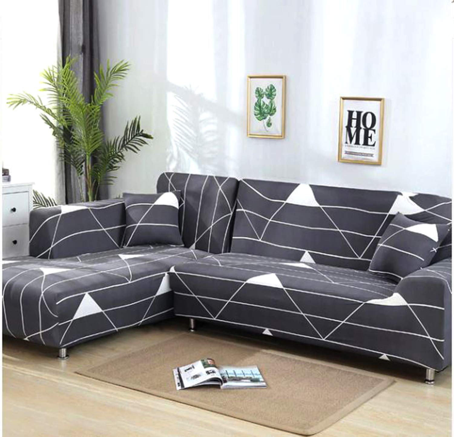 Beautiful L Shape Sofa Covers and Back Covers Ideas